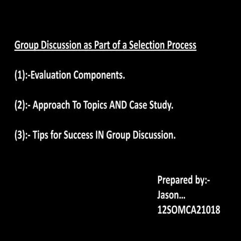 Group discussion | PPTX