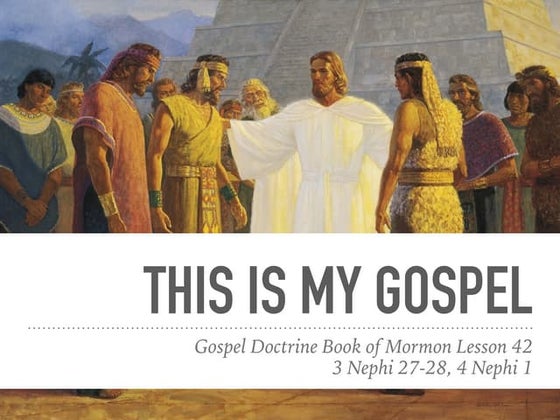 LDS Gospel Doctrine Book of Mormon Lesson 34 | PPT