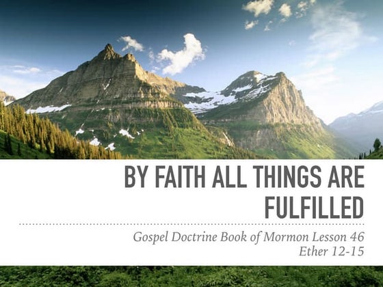 LDS Gospel Doctrine Book of Mormon Lesson 38 | PPT