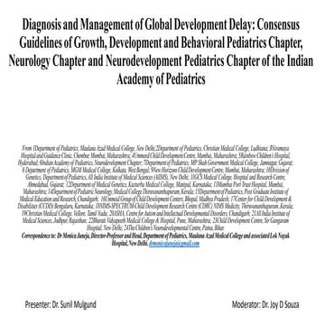 Global developmental delay | PPTX