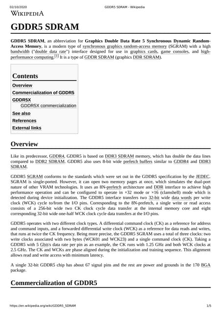 DDR4 SDRAM : Notes | PDF