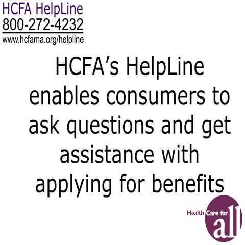 HCFA HelpLine | PPT