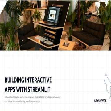 Build With AI Session on creating web apps using gemini and streamlit ...