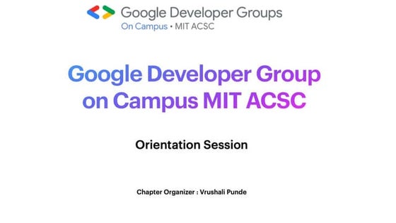 Google Developer Group(GDG) On Campus Info Session PPT 2024 | PPTX