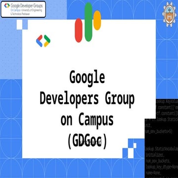 "What is Google Developer Group on Campus"? | PPTX