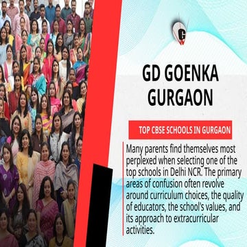GDGPS: Explore the Top CBSE Schools Education in Gurgaon | PPT