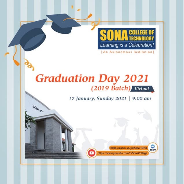 Graduation Day 2021, Sona College of Technology, Salem, Tamilnadu ...