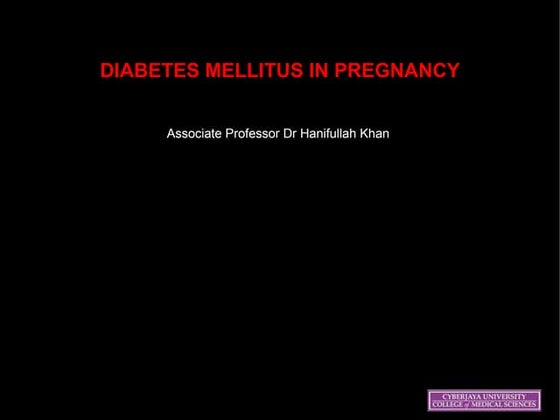 Gestational diabetes mellitus | PPTX