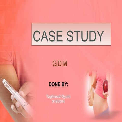 gestational diabetes mellitus GDM | PPT