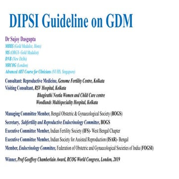 DIPSI Guideline on GDM | PPTX