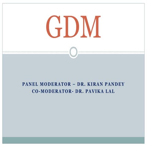 DIPSI Guideline on GDM | PPTX