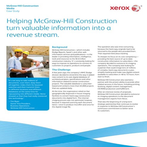 Mcgraw Hill Construction - Print Production Case Study | PDF
