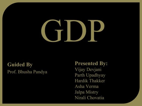 Introduction to GDP | PPTX