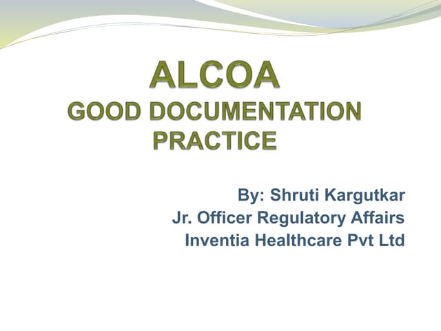 ALCOA & ALCOA+ | PPTX