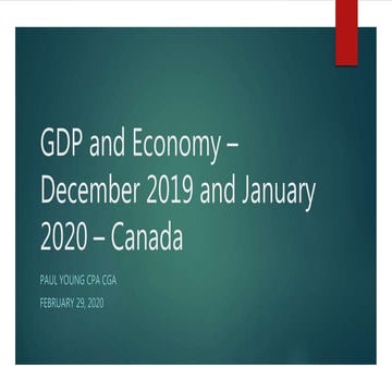 GDP and Economy - Canada | PPTX