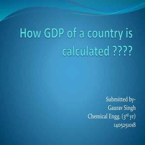 Gdp Calculation Techniques | PPTX