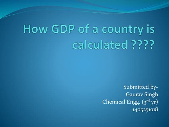 Measurement of gdp under product method | PPTX