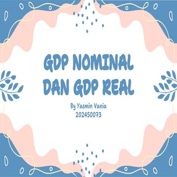 ch21 - MEASURING NATIONAL INCOME, GDP Nominal dan GDP Real | PDF