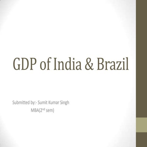 Gdp of india & brazil sumit ppt | PPTX