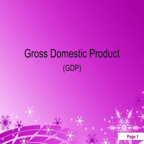 PPT OF GROSS DOMESTIC PRODUCT-MACRO ECONOMICS | PPT