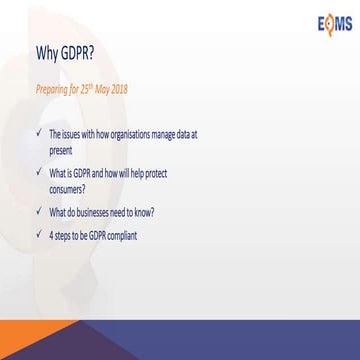 Preparing for GDPR: General Data Protection Regulation - Stakeholder ...