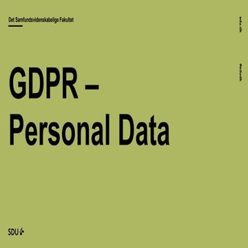 Gdpr - personal data | PPT
