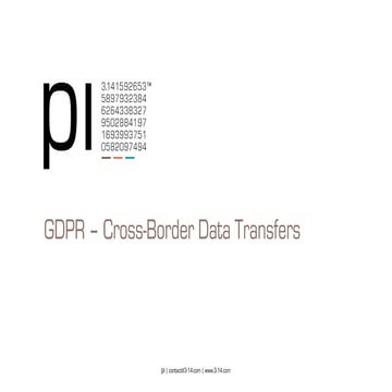 General Data Protection Regulation (GDPR) - Cross-Border Data Transfers | PDF