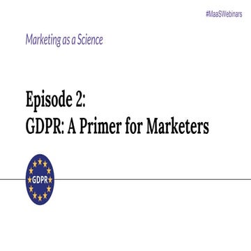 GDPR: A Primer for Marketers | PPT