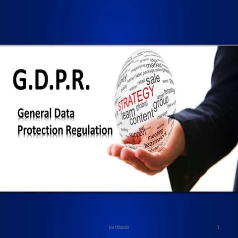 GDPR KickOff Presentation - Getting EVERYONE UP TO SPEED | PPTX