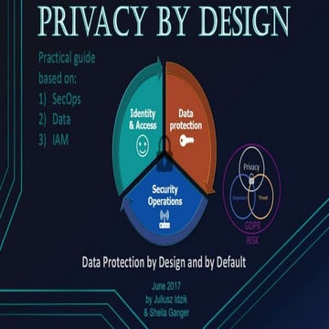 GDPR Privacy by Desing in 3 stages | PPTX