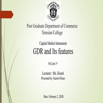 GDR, Working Mechanism and Features | PPT