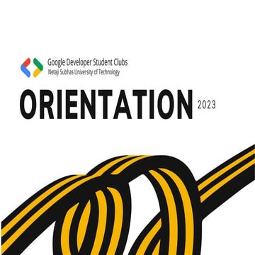 Gdsc Nsut Orientation 2023 Ppt 