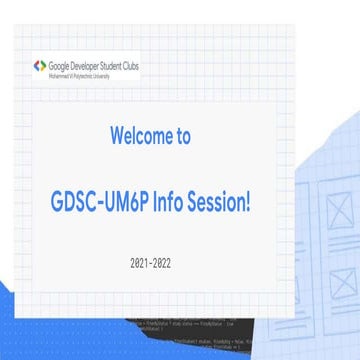 GDSC-UM6P 2021 Info Session | PPTX