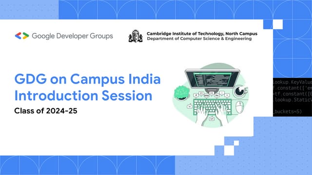 Google Developer Group(GDG) On Campus Info Session PPT 2024 | PPTX
