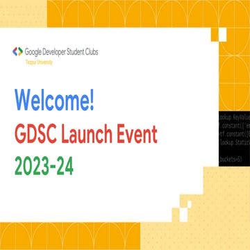 GDSC Tezpur University | PPTX | Technology & Computing