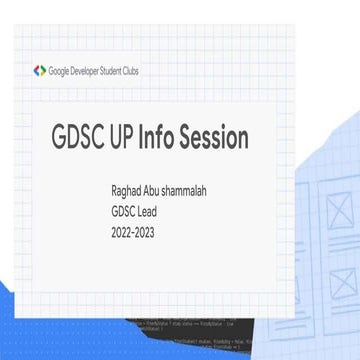 GDSC UP 2022 Info Session | PPTX