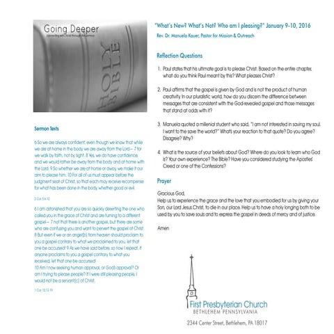 Sermon Devotional Guide - Jan 9-10 | PDF