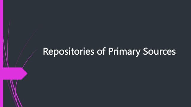 The 7 repositories primary source of rph | PDF