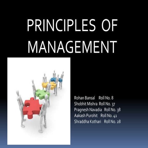 Principles of Management of GE | PPTX