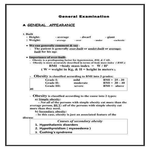 General examination | PPTX