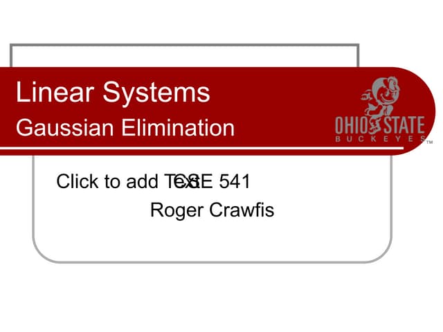 Thomas algorithm | PPTX