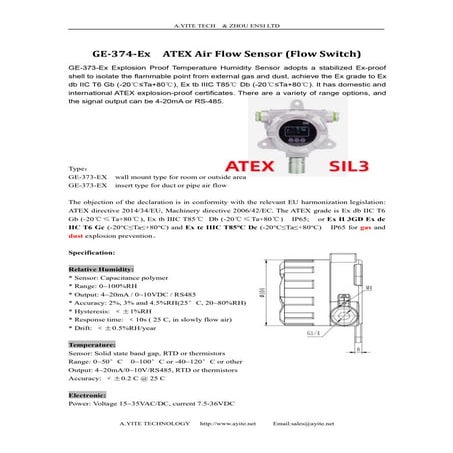 ATEX Humidity Temperature Transmitter | PDF