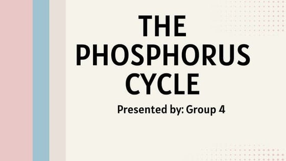 Phosphorous cycle | PPTX