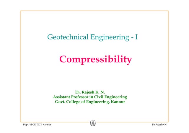 Geotechnical Engineering-I [Lec #21: Consolidation Problems] | PPSX