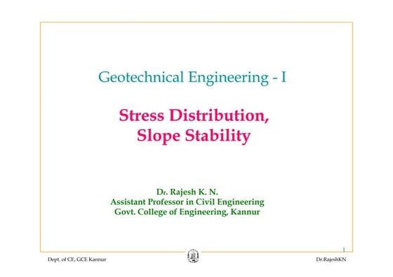 Geotechnical Engineering-II [Lec #9+10: Westergaard Theory] | PPSX ...