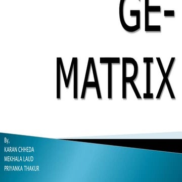 Ge matrix | PPTX