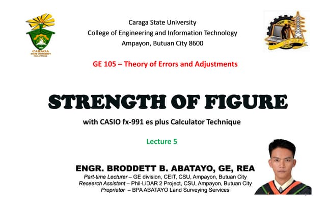 Ge 105 lecture 2 (TAPING CORRECTION) by: Broddett B. Abatayo | PDF