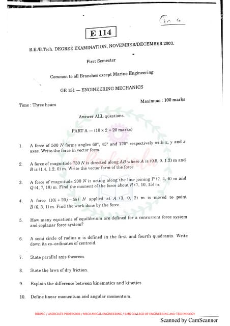 Me1201 engineering thermodynamics uq - nov dec 2008 | PDF