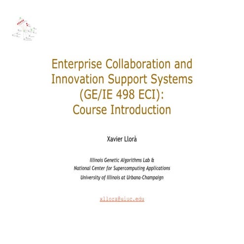 GE498-ECI, Lecture 1: Introduction | PDF