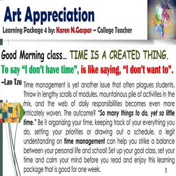 GE6-Learning-Package-4.pdf art appreciat | PDF